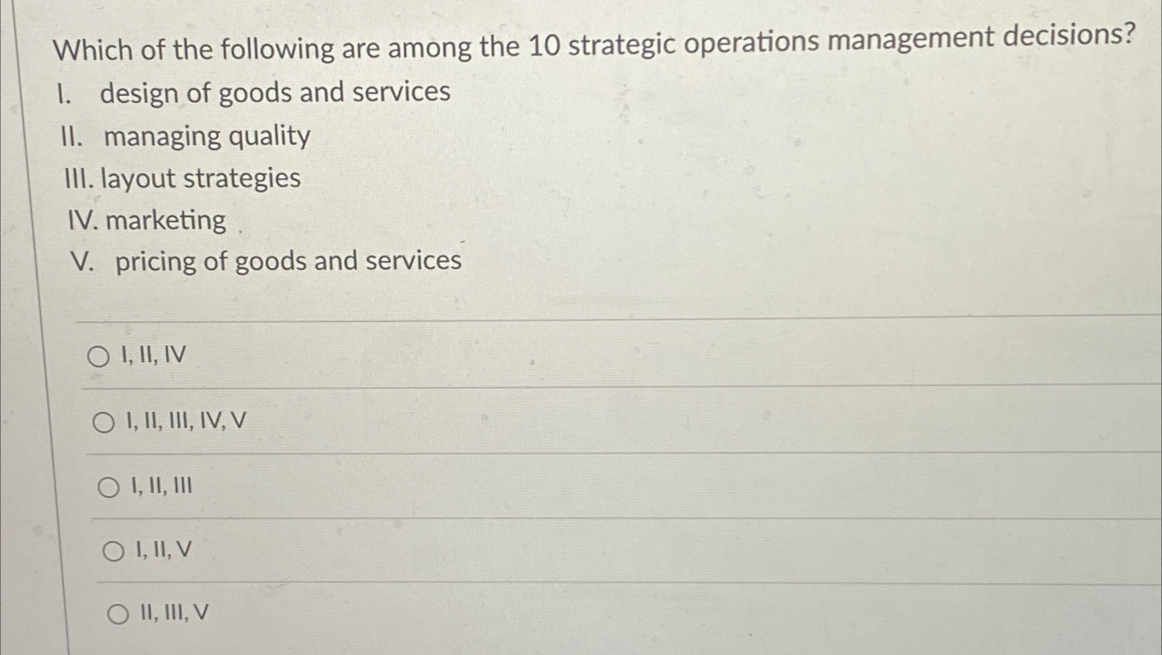 Solved Which of the following are among the 10 ﻿strategic | Chegg.com