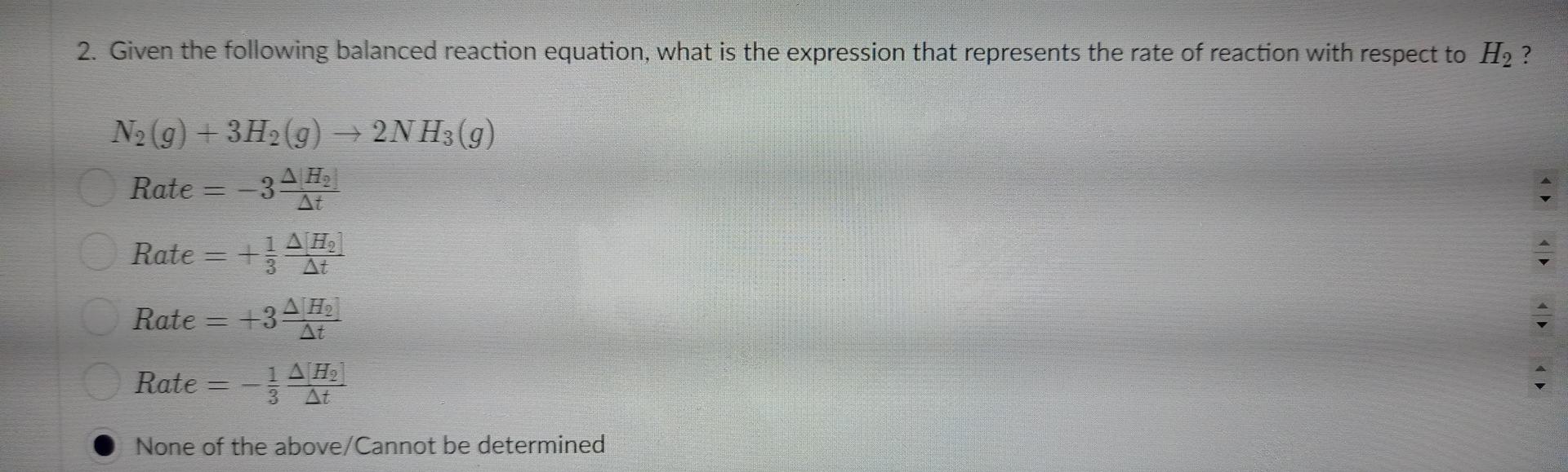 Solved 2 Given The Following Balanced Reaction Equation
