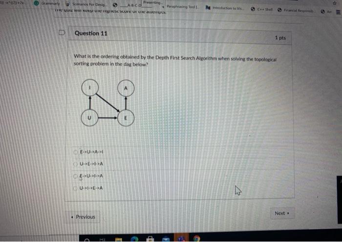 Solved Question 8 1 pts Given the algorithm below, what is | Chegg.com