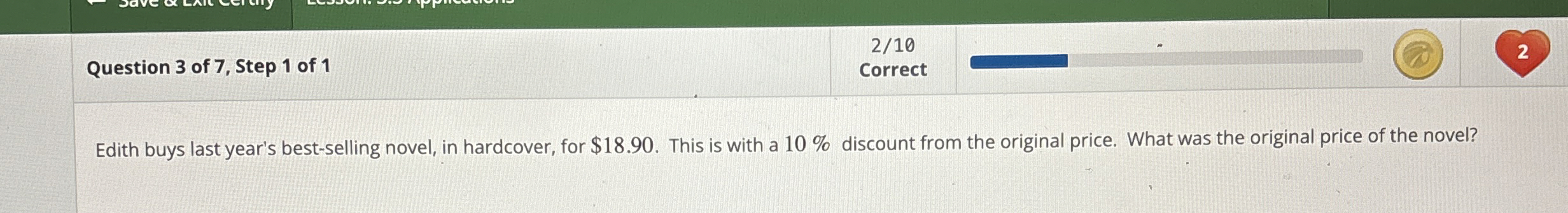 Solved Question 3 ﻿of 7, ﻿Step 1 ﻿of 1210Correct2Edith buys | Chegg.com