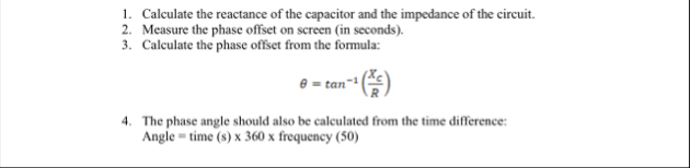 Solved Calculate the reactance of the capacitor and the | Chegg.com