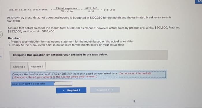 Solved Problem 5-21 (Algo) Sales Mix; Multiproduct | Chegg.com