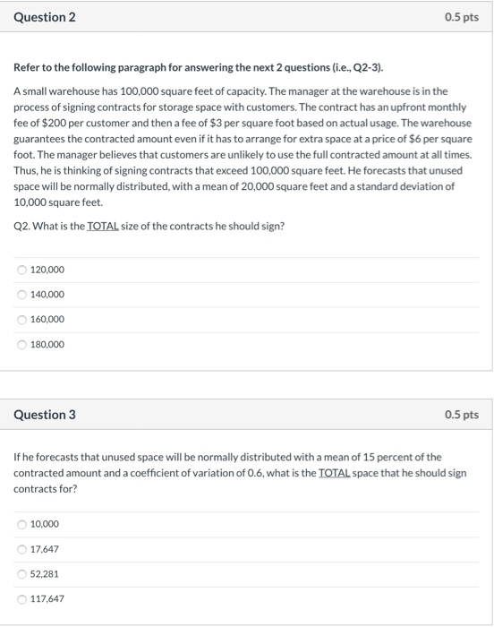Question 2 0.5 pts Refer to the following paragraph | Chegg.com Question 2 0.5 pts Refer to the following paragraph | Chegg.com