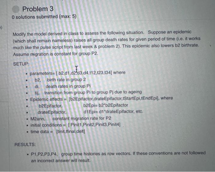 Solved Modify the model derived in class to assess the | Chegg.com