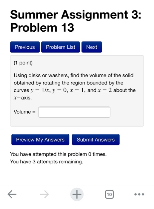 Solved Summer Assignment 3 Problem 13 Previous Problem List 9469