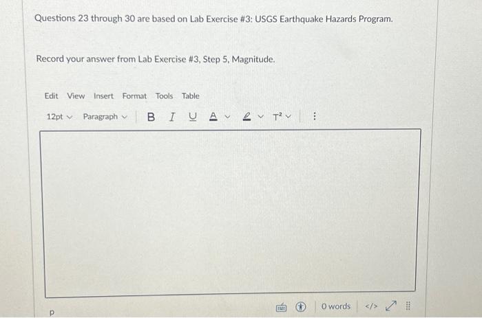 Questions 23 Through 30 Are Based On Lab Exercise 