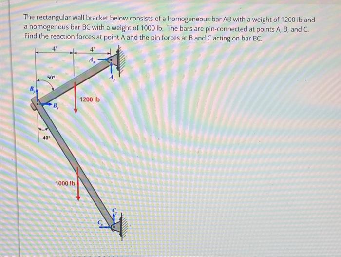 Solved The rectangular wall bracket below consists of a | Chegg.com