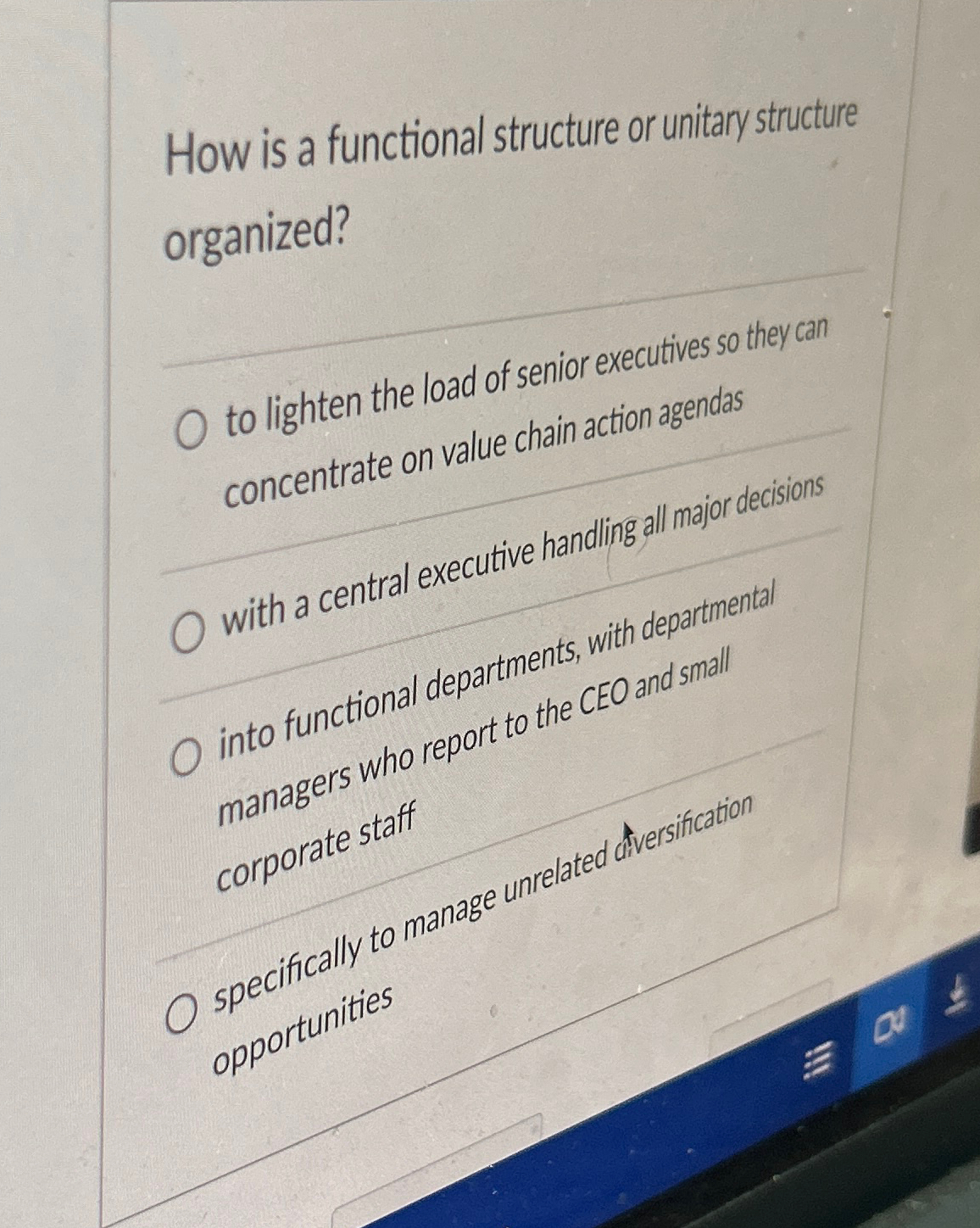 Solved How is a functional structure or unitary structure | Chegg.com