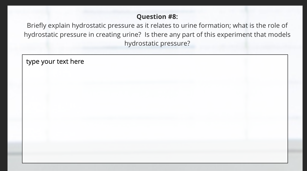 Solved Question #8:Briefly explain hydrostatic pressure as | Chegg.com