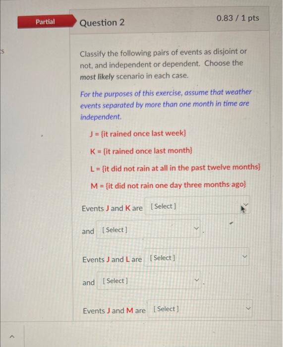 Solved Classify the following pairs of events as disjoint or | Chegg.com
