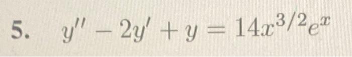 Solved In Exercises 1-6 use variation of parameters to find | Chegg.com