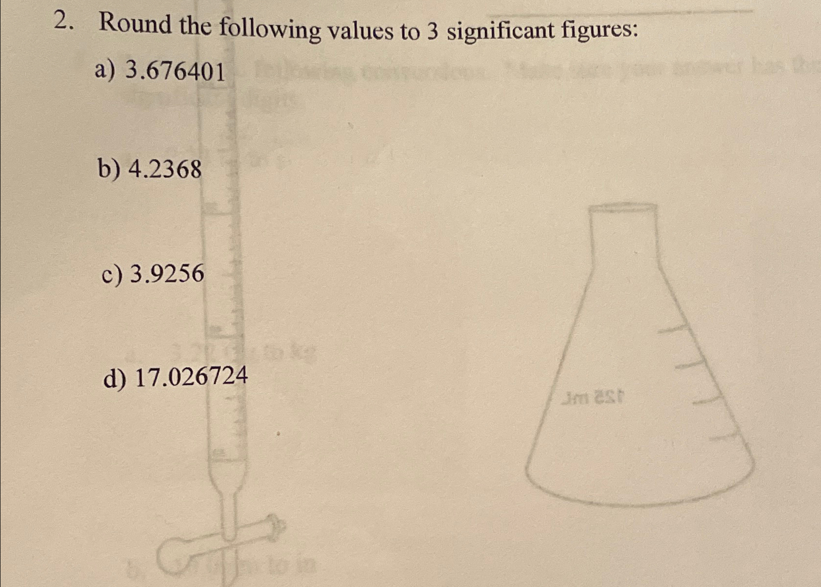 Solved Round the following values to 3 ﻿significant | Chegg.com