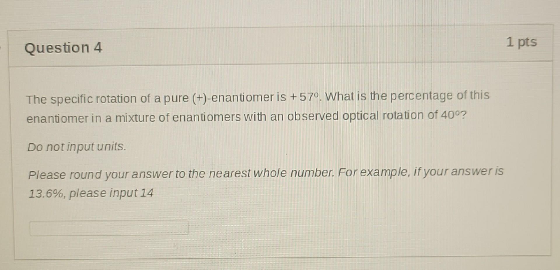Solved The specific rotation of a pure \\( (+) | Chegg.com