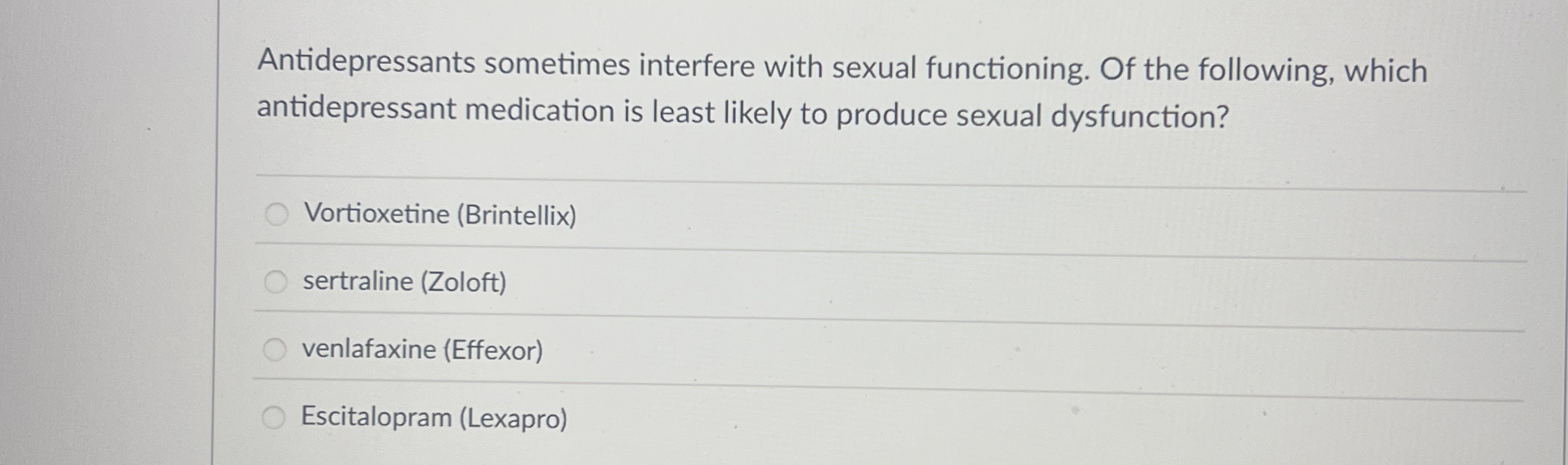 Solved Antidepressants sometimes interfere with sexual | Chegg.com