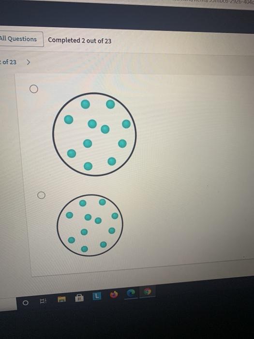 Solved The diagrams represent containers containing samples | Chegg.com