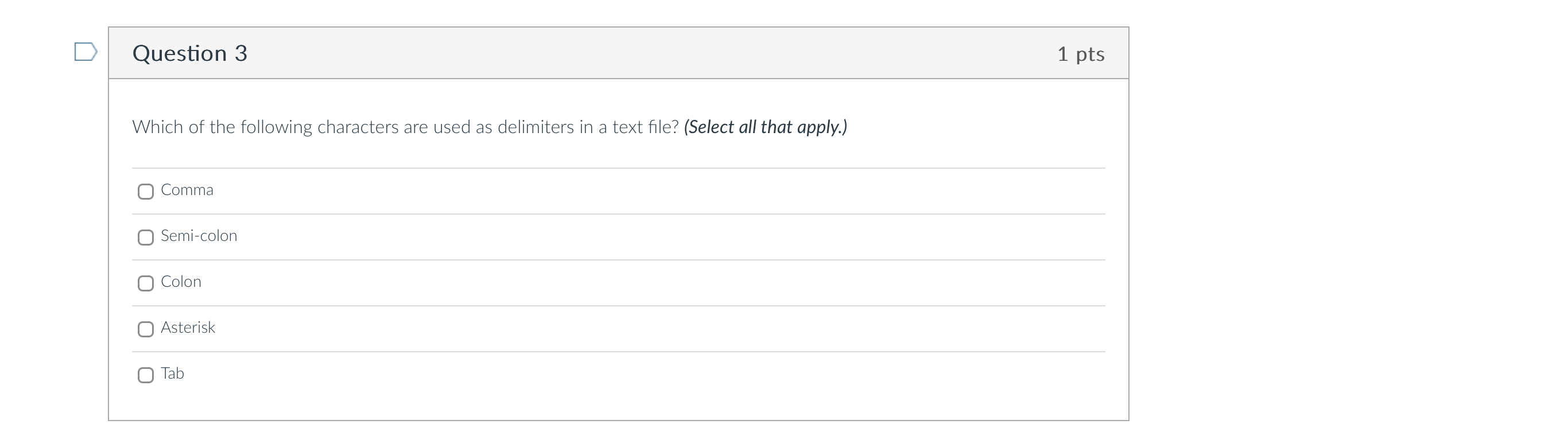 Solved Question 31 ﻿ptsWhich of the following characters are | Chegg.com