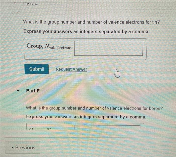 Solved What is the group number and number of valence | Chegg.com