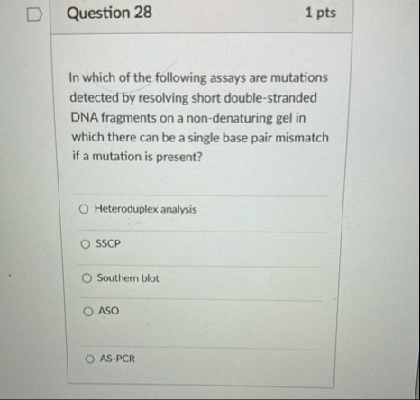 Solved Question 281 ﻿ptsIn which of the following assays are | Chegg.com