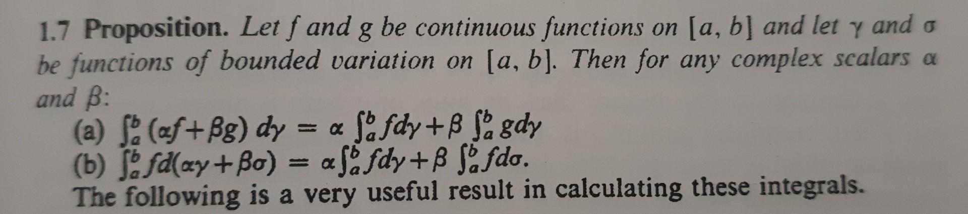 Solved 1.7 Proposition. Let f and g be continuous functions | Chegg.com