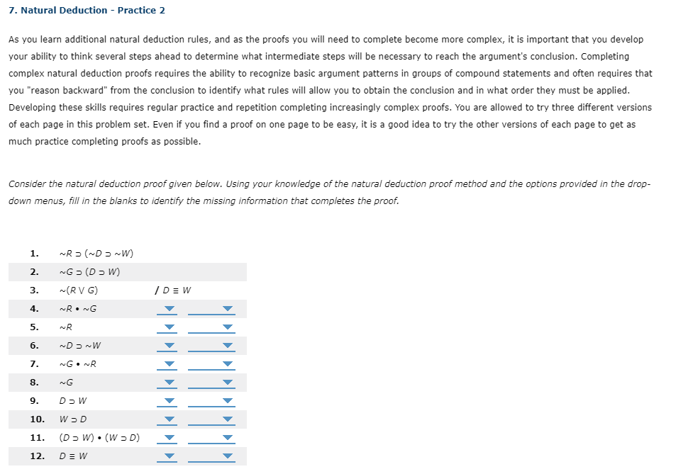 Solved Natural Deduction - ﻿Practice 2As you learn | Chegg.com
