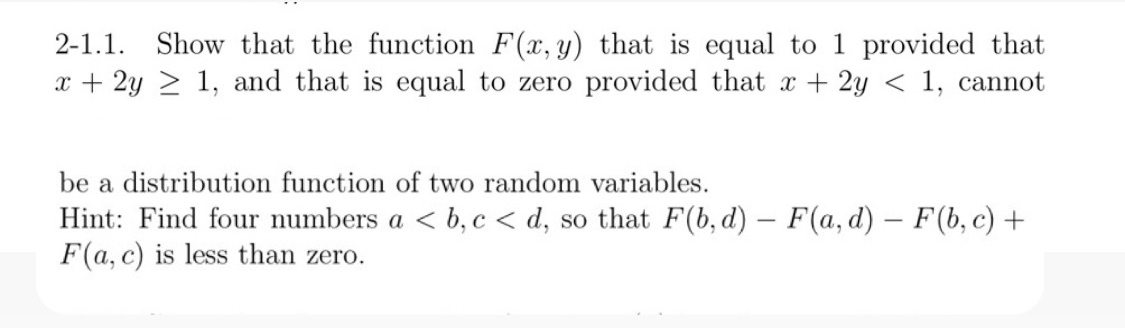 Solved 2-1.1. ﻿Show that the function F(x,y) ﻿that is equal | Chegg.com