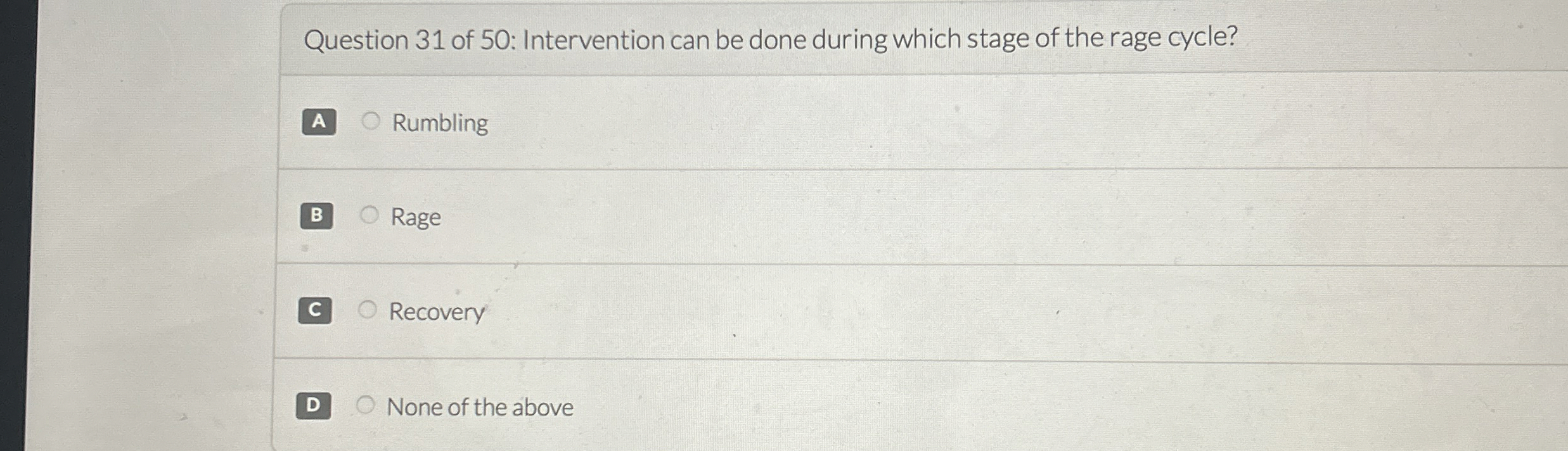 Solved Question 31 ﻿of 50: Intervention can be done during | Chegg.com