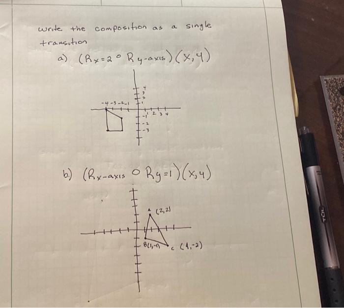 write the composition as a single transition a) | Chegg.com