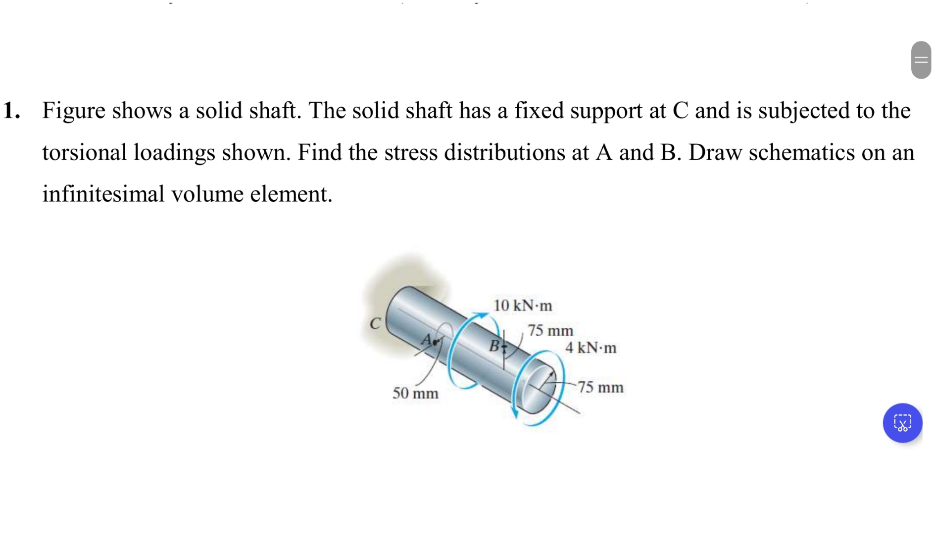Solved Figure shows a solid shaft. The solid shaft has a | Chegg.com