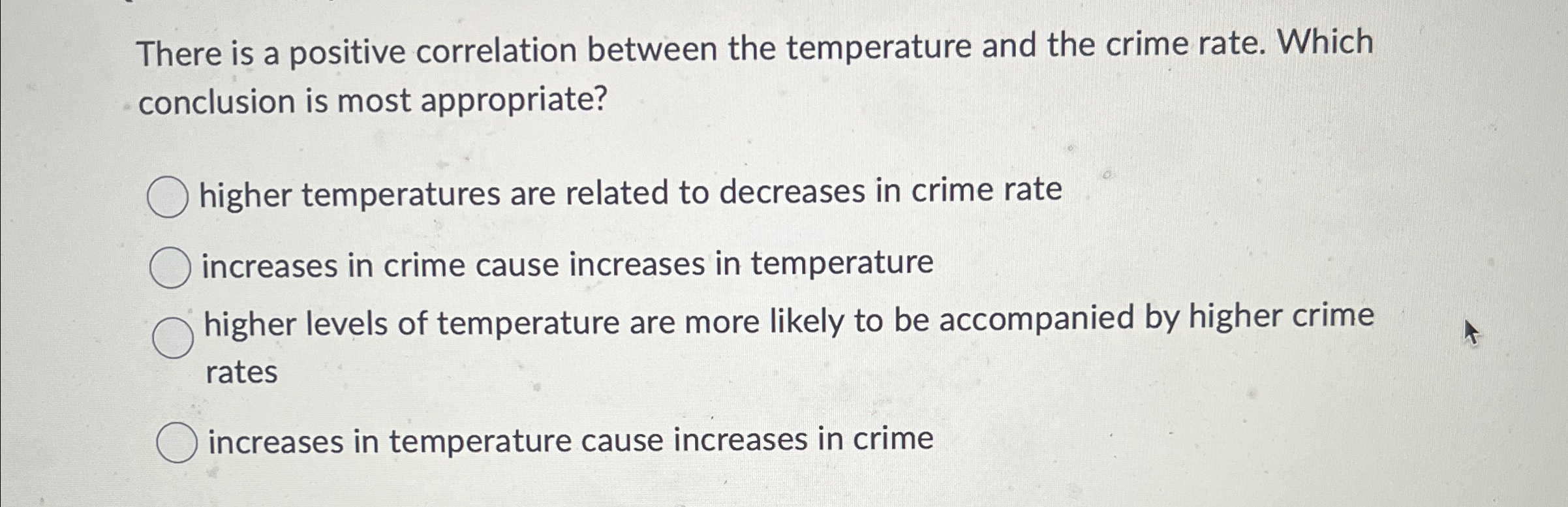 Solved There is a positive correlation between the | Chegg.com