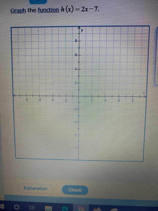 Solved Graph the function h(x)=2x-7. Explanation Check | Chegg.com