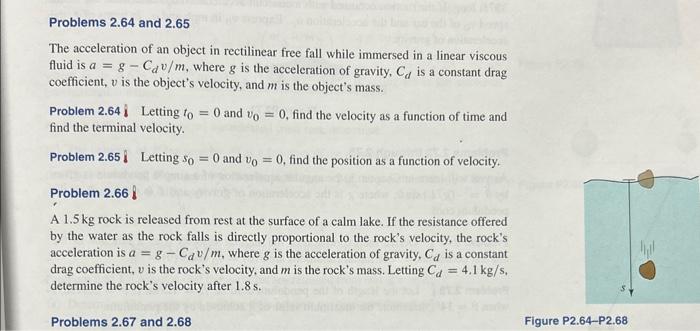 Solved The Acceleration Of An Object In Rectilinear Free