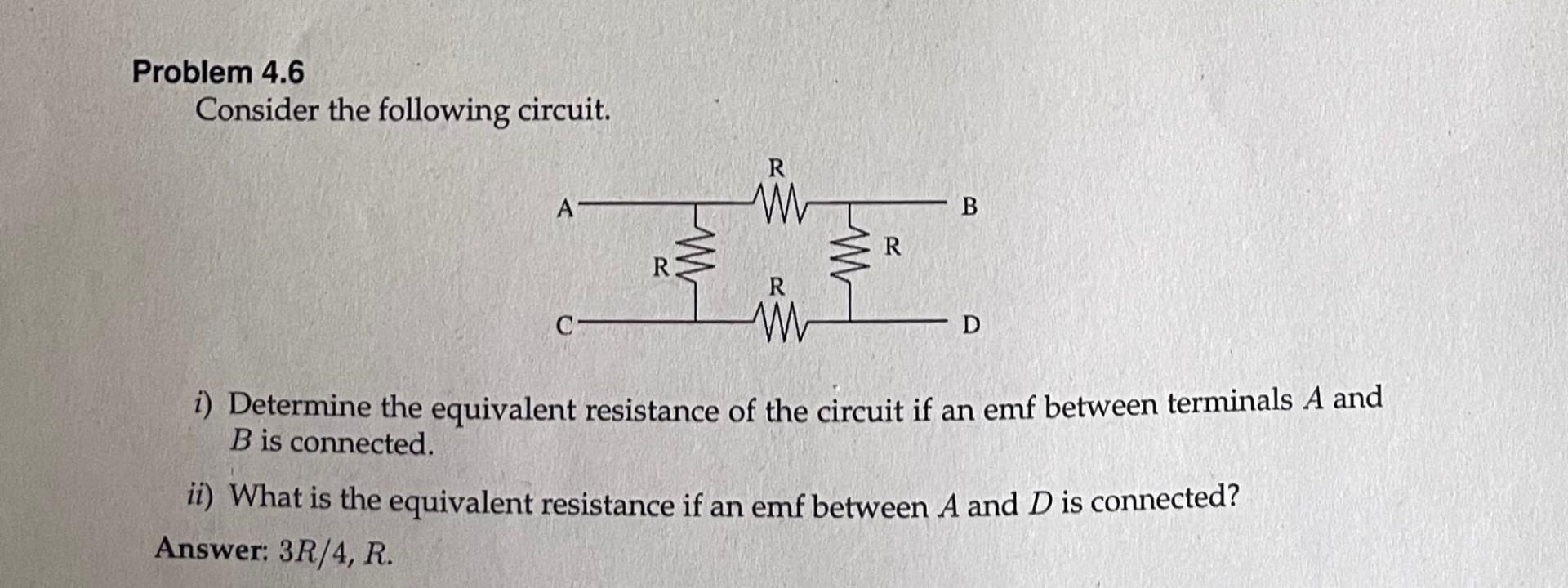 Solved Problem 4.6 Consider the following circuit. i) | Chegg.com