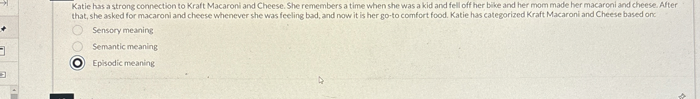Solved Katie has a strong connection to Kraft Macaroni and | Chegg.com
