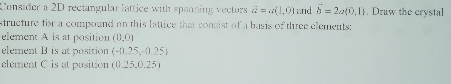 Solved Consider a 2D rectangular lattice with spanning | Chegg.com