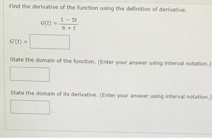 Solved Find the derivative of the function using the | Chegg.com