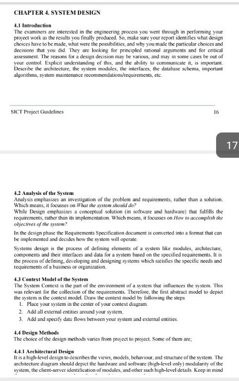 CHAPTER 4. SYSTEM DESIGN 4.1 Introduction The | Chegg.com