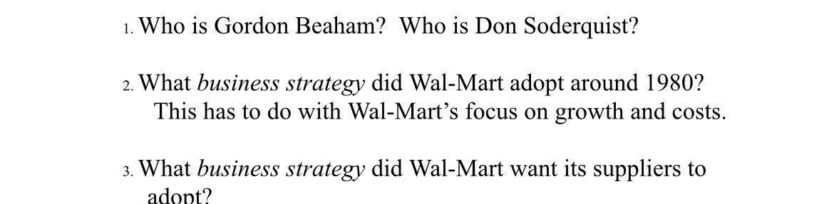 Solved Who is Gordon Beaham? Who is Don Soderquist?What | Chegg.com