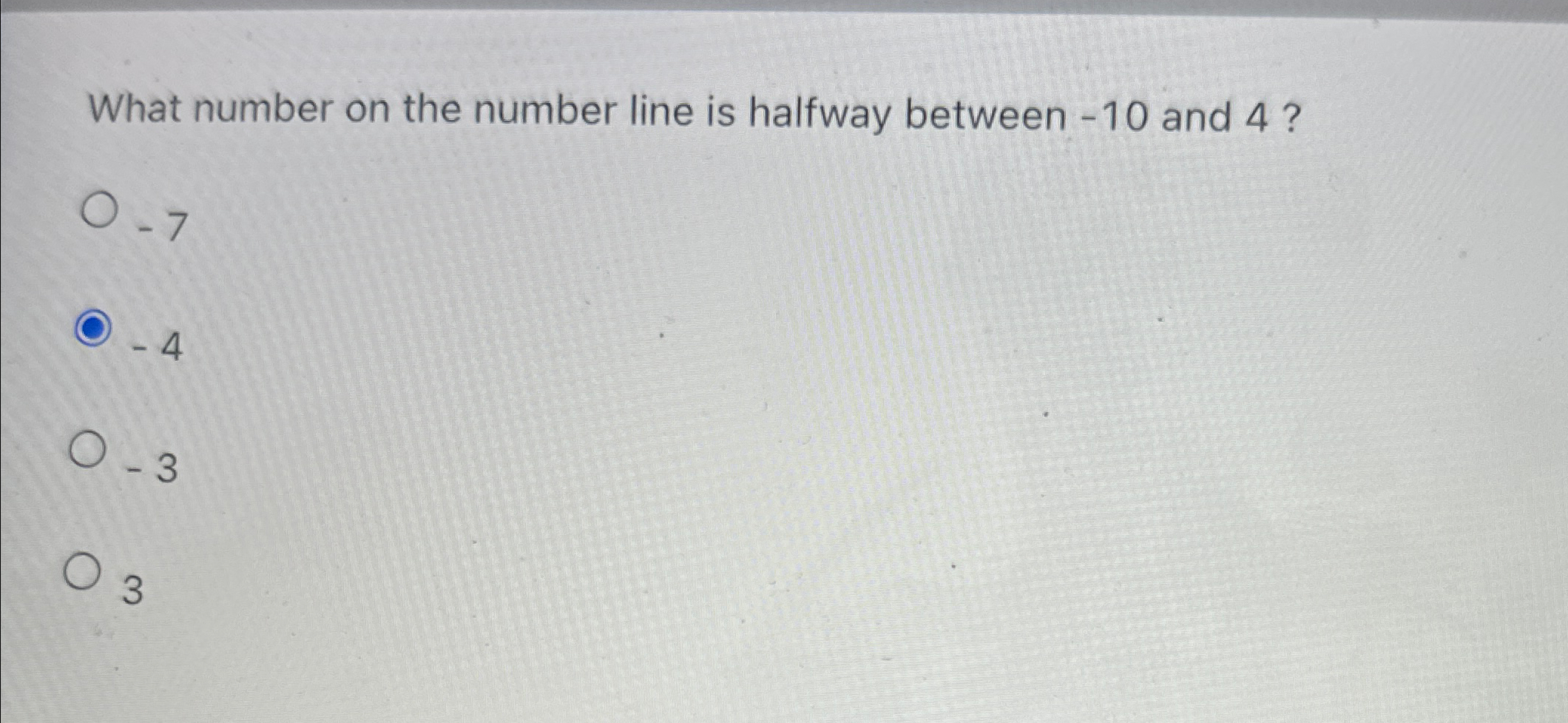 Solved What number on the number line is halfway between -10 | Chegg.com