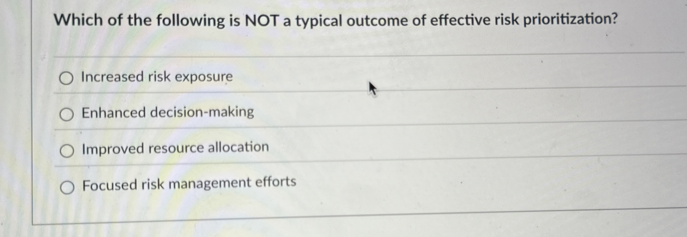 Solved Which of the following is NOT a typical outcome of | Chegg.com