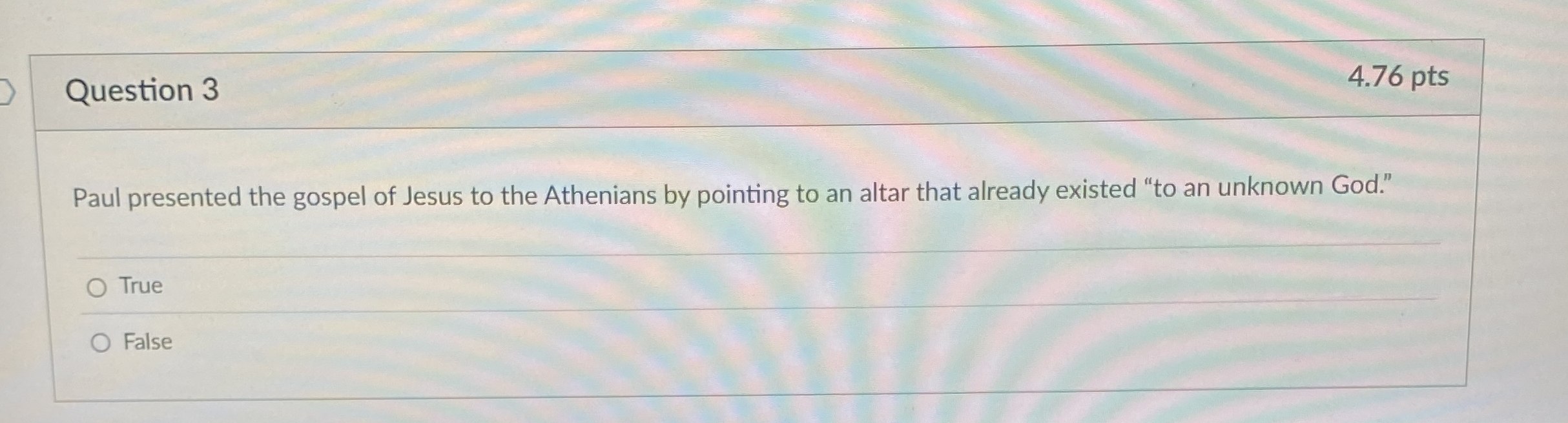 Solved Question 34.76 ﻿ptsPaul presented the gospel of Jesus | Chegg.com