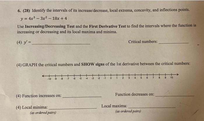 Solved 6. (28) Identify the intervals of its | Chegg.com
