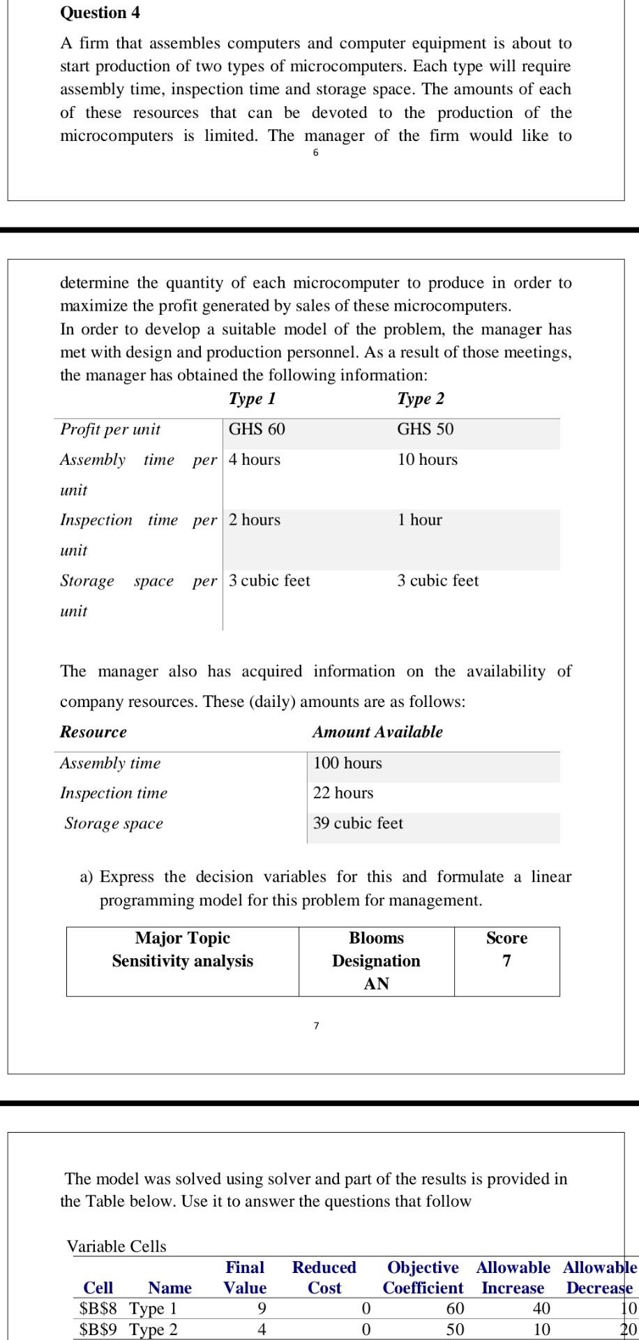 Solved Question 4 A firm that assembles computers and | Chegg.com