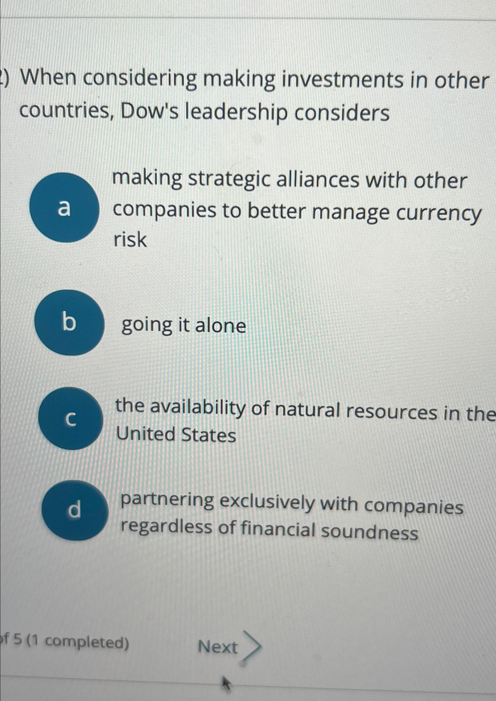 Solved When considering making investments in other | Chegg.com