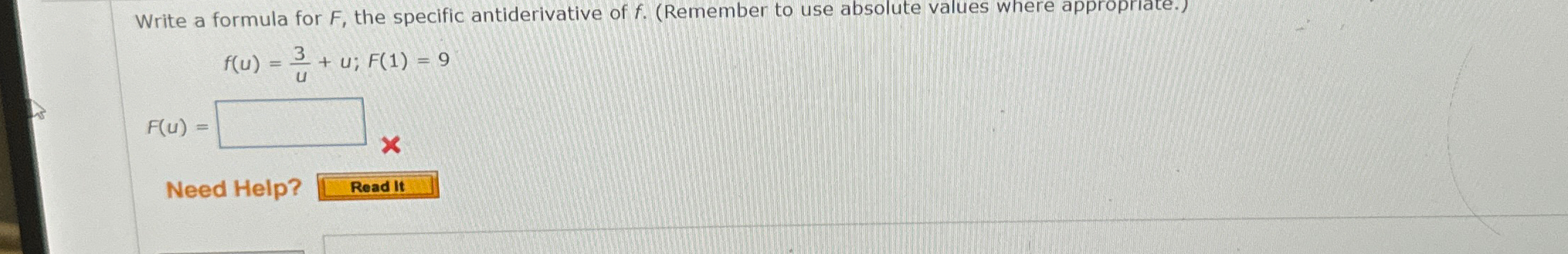 Solved Write a formula for F, the specific antiderivative | Chegg.com Solved Write a formula for F, the specific antiderivative | Chegg.com