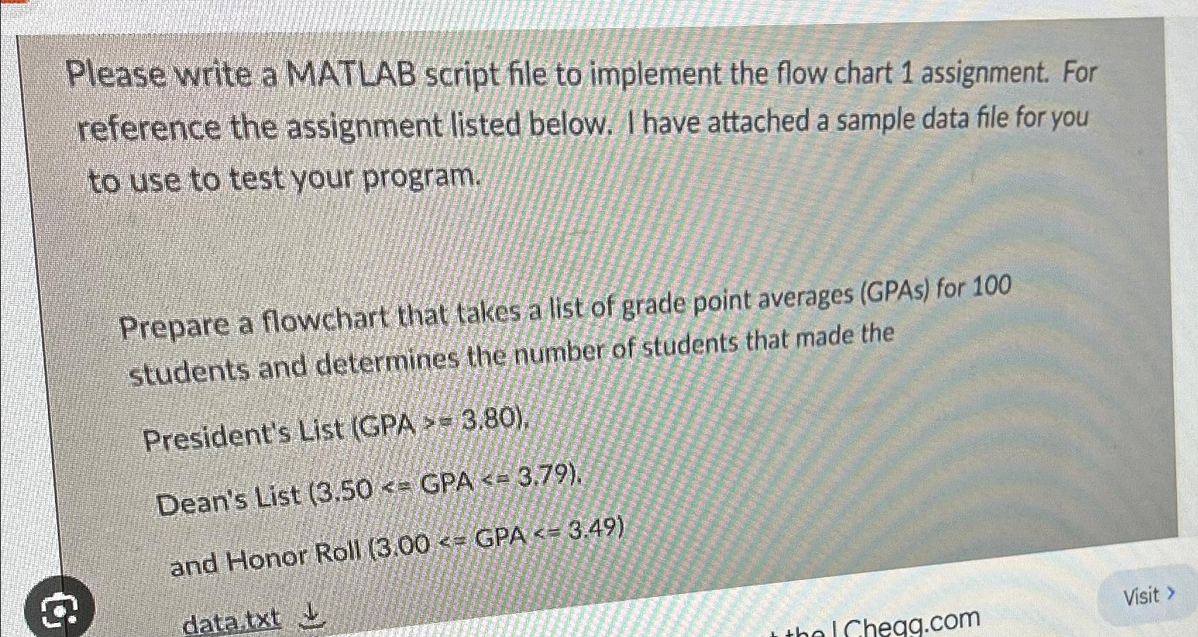 Solved Please Write A Matlab Script File To Implement The 1169