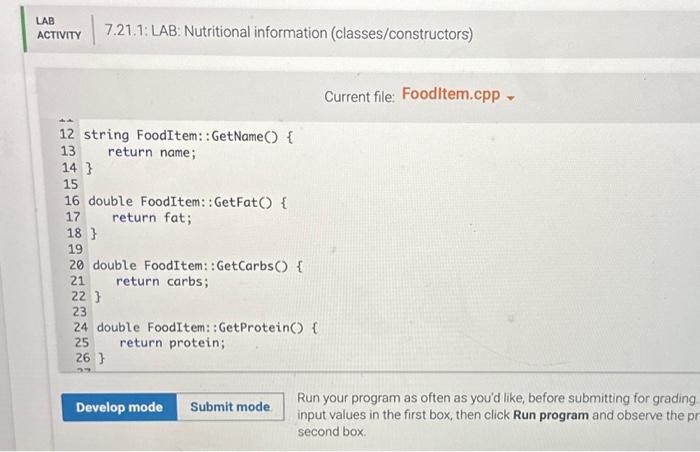 Solved 7 21 Lab Nutritional Information