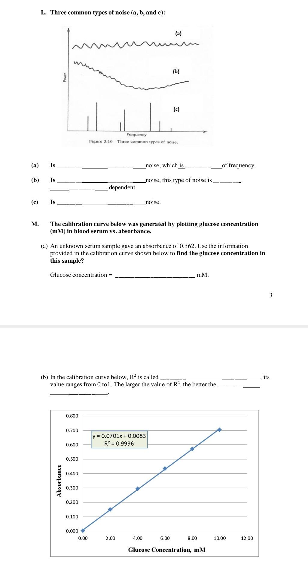 L. Three common types of noise (a, b, and c) : (a) Is | Chegg.com