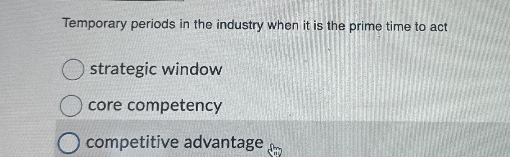 Solved Temporary periods in the industry when it is the | Chegg.com