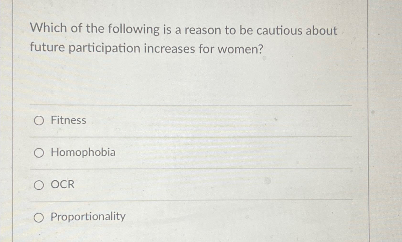 Solved Which of the following is a reason to be cautious | Chegg.com