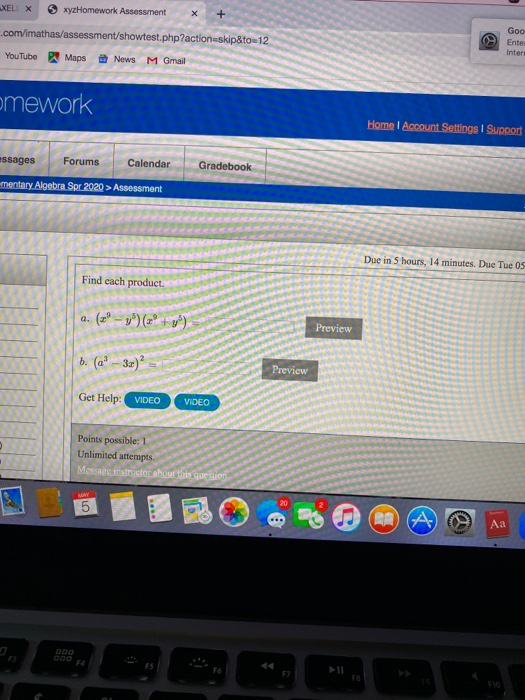 Solved XEL * xyzHomework Assessment X + | Chegg.com